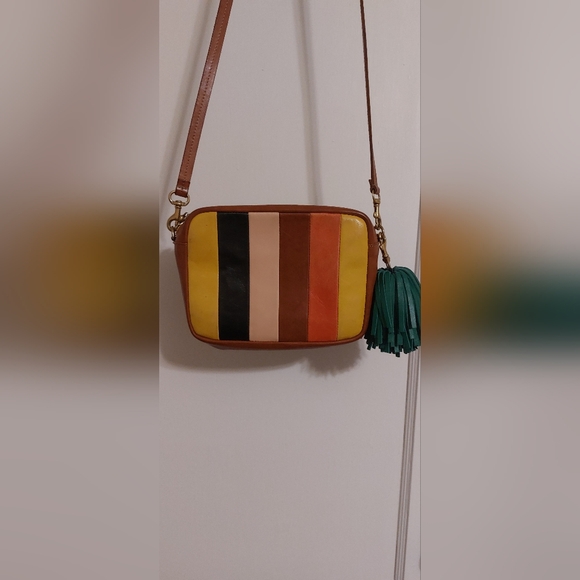 Clare V | Bags | Clare V Midi Sac Multicolor Striped Crossbody Bag ...